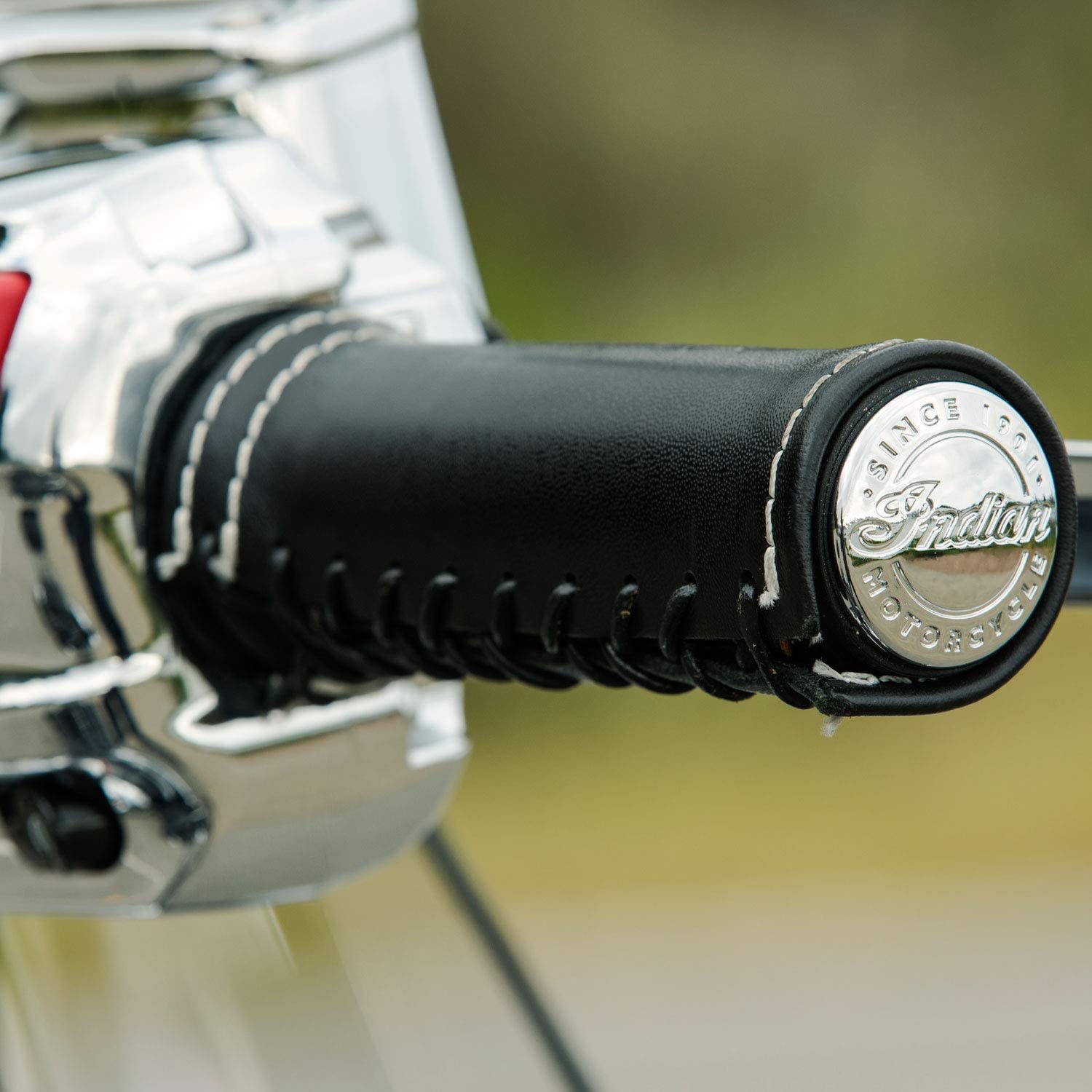 Indian Motorcycle Genuine Leather Handlebar Grip Wraps, Pair ...